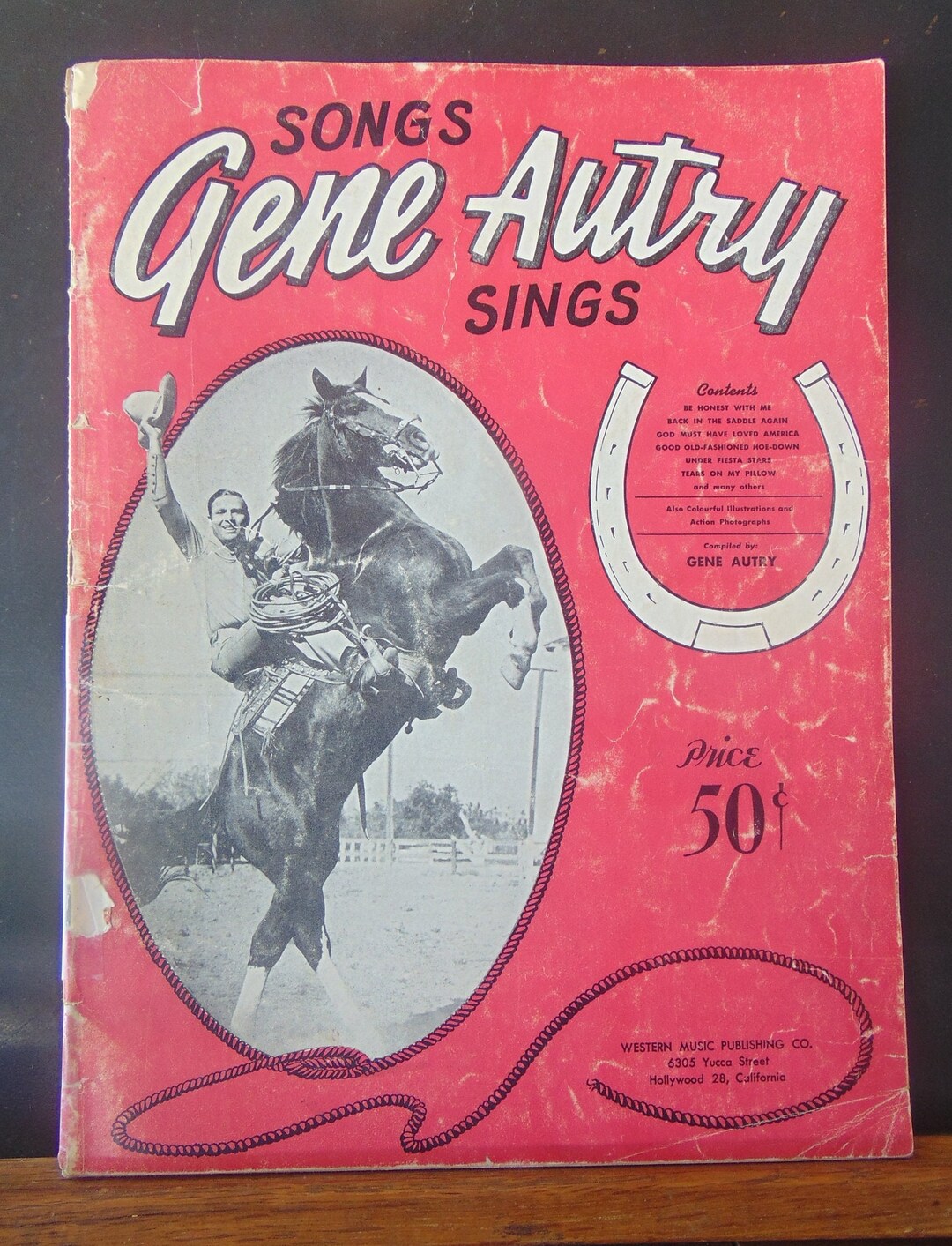 Vintage BEAUTIFUL Graphics '46 Gene AUTRY Song and Autobiography Piano ...