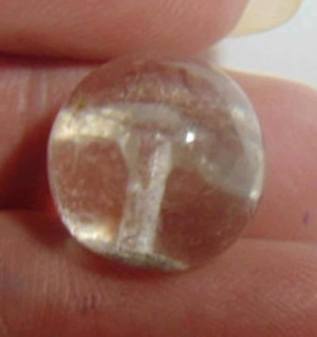 VINTAGE BEAUTIFUL Mid 20th Century Crystal Clear Glass Ball Button W ...