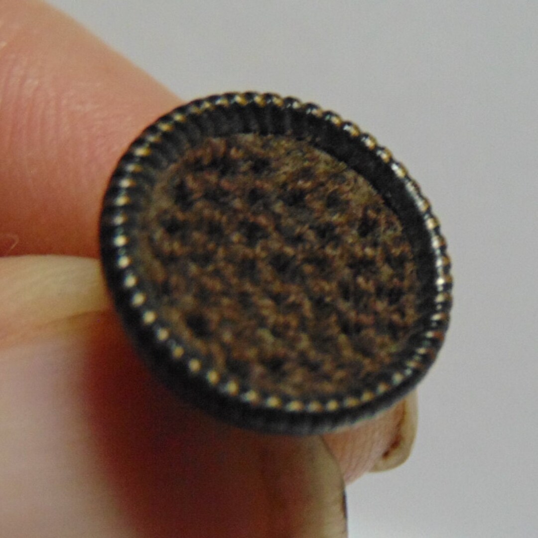 ANTIQUE LOVELY 1800's Brass Fancy Rim W/ Woven HAIR Perfume Button ...