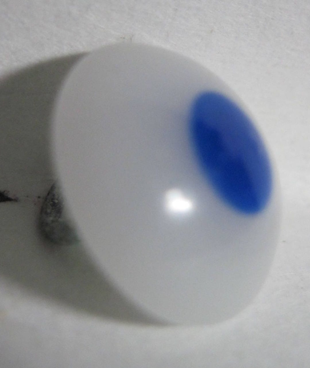 ANTIQUE 19th Century ELEGANT Milky Clambroth & Cobalt Blue Glass Charm ...