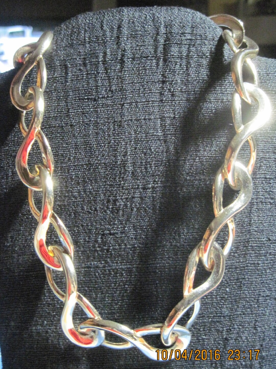 Vintage ROMANTIC FABULOUS 80's Big Chunky Gold INFINITY Link Chain ...