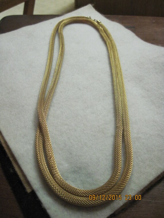 Vintage GORGEOUS RUNWAY STYLE Long Mesh Tube/round Chain | Etsy