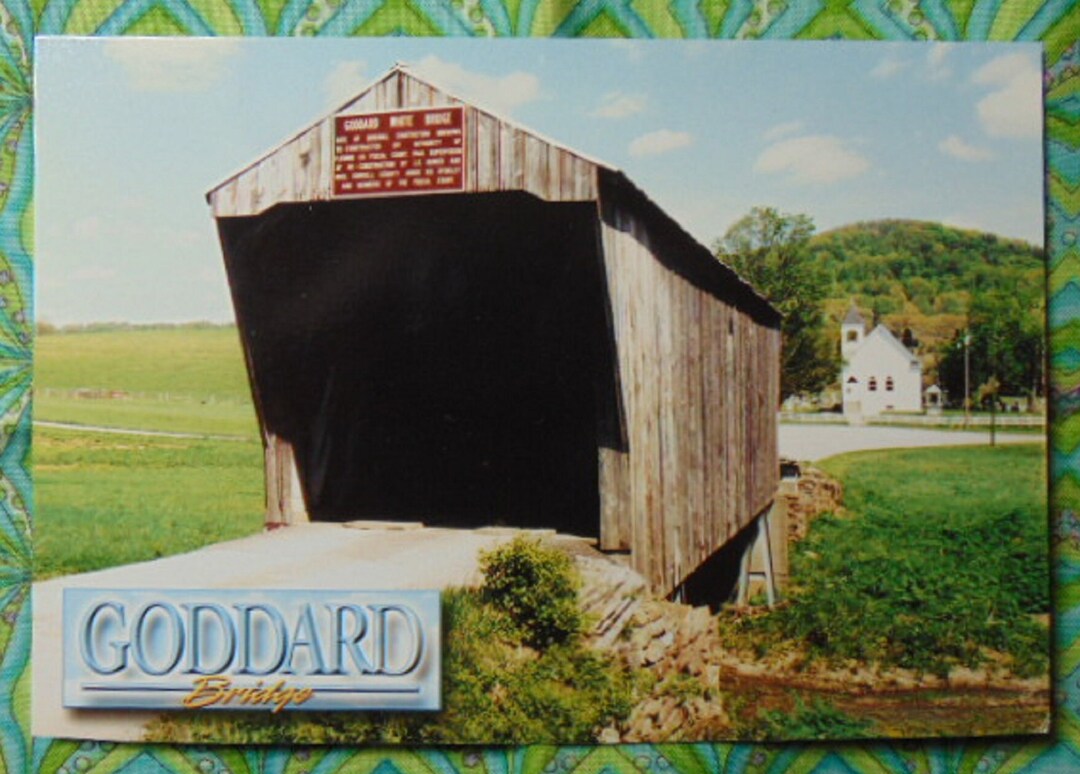 Vintage BEAUTIFUL 80's Goddard Bridge Fleming County KY State Postcard ...