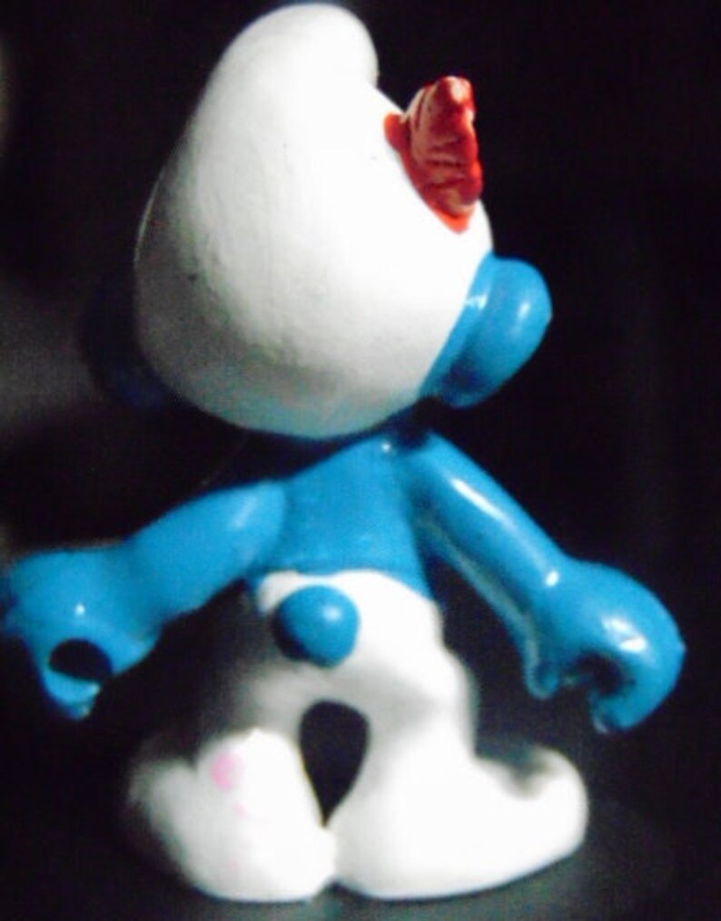 Vintage 1978 ARCHER Smurf W/ Feather in Cap Missing Bow and Arrows ...