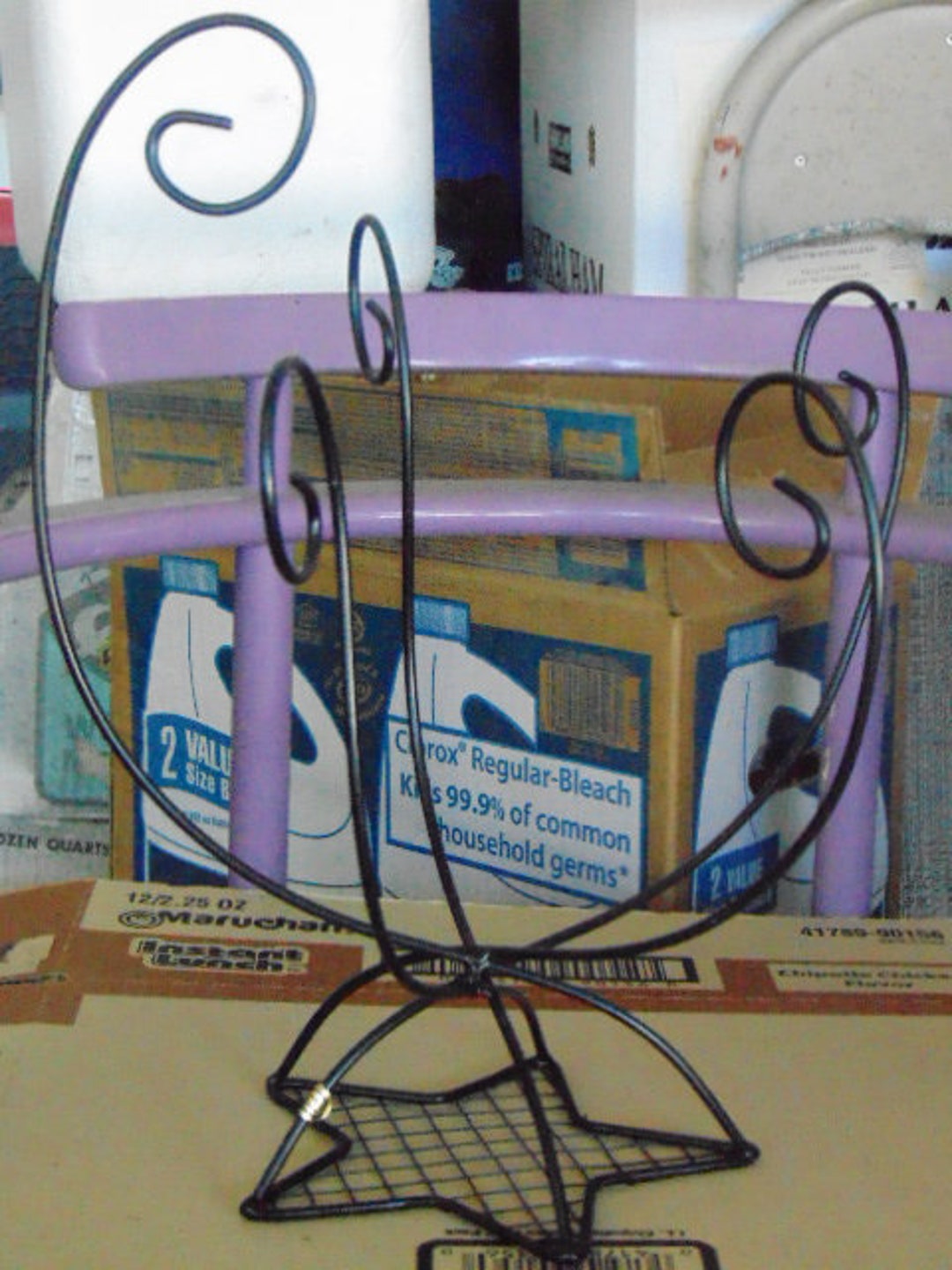 Black 'wrought Iron' Look 5 Arm Star Base Necklace/jewelry Display...14 ...