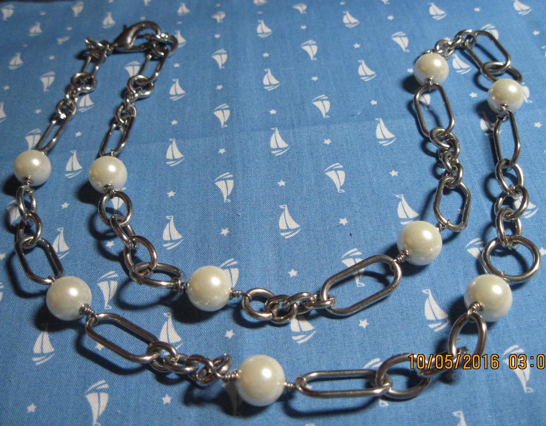 Vintage BEAUTIFUL 90's/2000's EXPRESS Silver Heavy BIG Bold W/ Faux ...