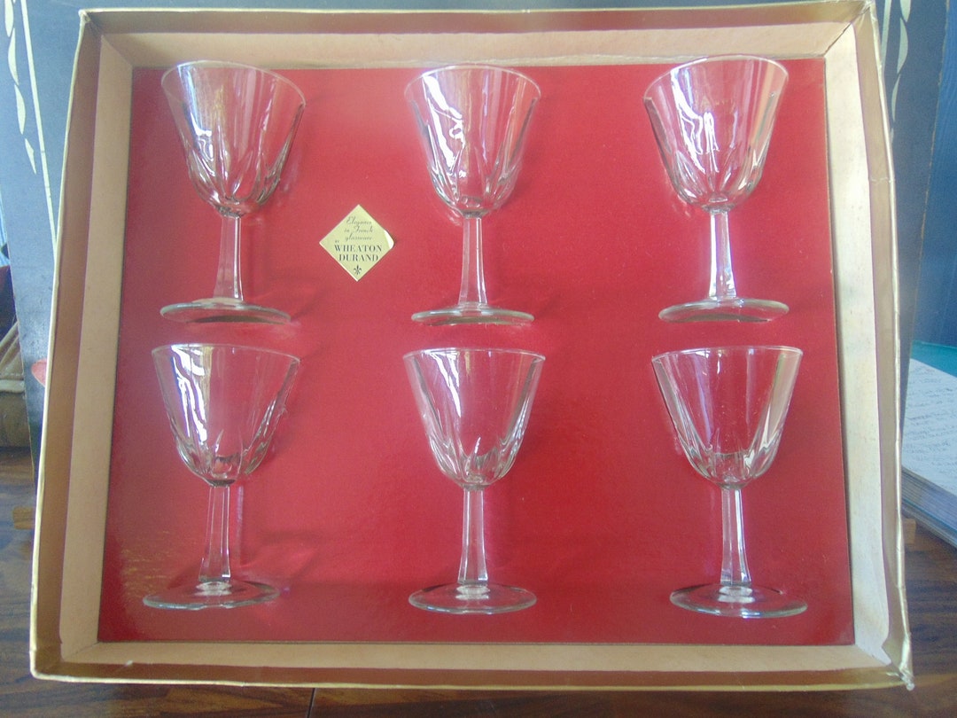 VINTAGE BEAUTIFUL 50's/60's Set of 6 ELEGANCE in French Glassware ...