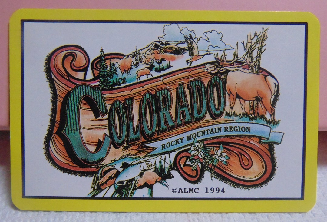 Vintage 1994 Fun Art COLORADO State Destination Single Playing Card ...