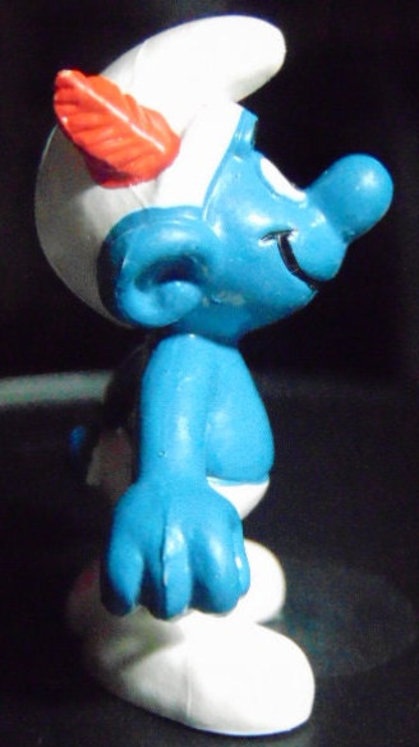 Vintage 1978 ARCHER Smurf W/ Feather in Cap Missing Bow and Arrows ...