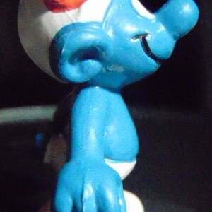 Vintage 1978 ARCHER Smurf W/ Feather in Cap Missing Bow and Arrows ...