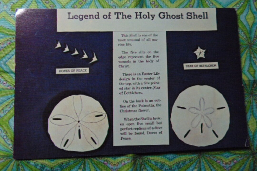 VINTAGE BEAUTIFUL 40's/50's Legend of the Holy Ghost Shell Postcard ...