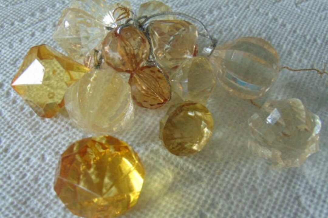 ASSORTED 16 Colors,shapes & Sizes Faceted Acrylic 'crystals' Drops ...