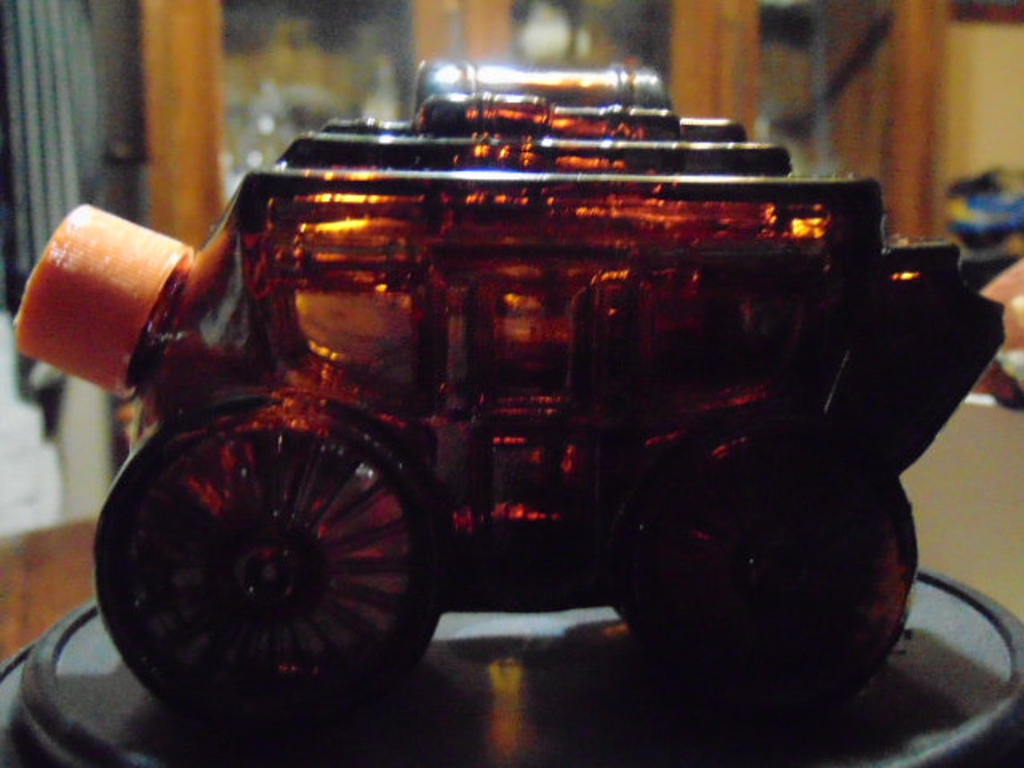 VINTAGE Avon 60's/70's Stagecoach Brown Glass - Etsy