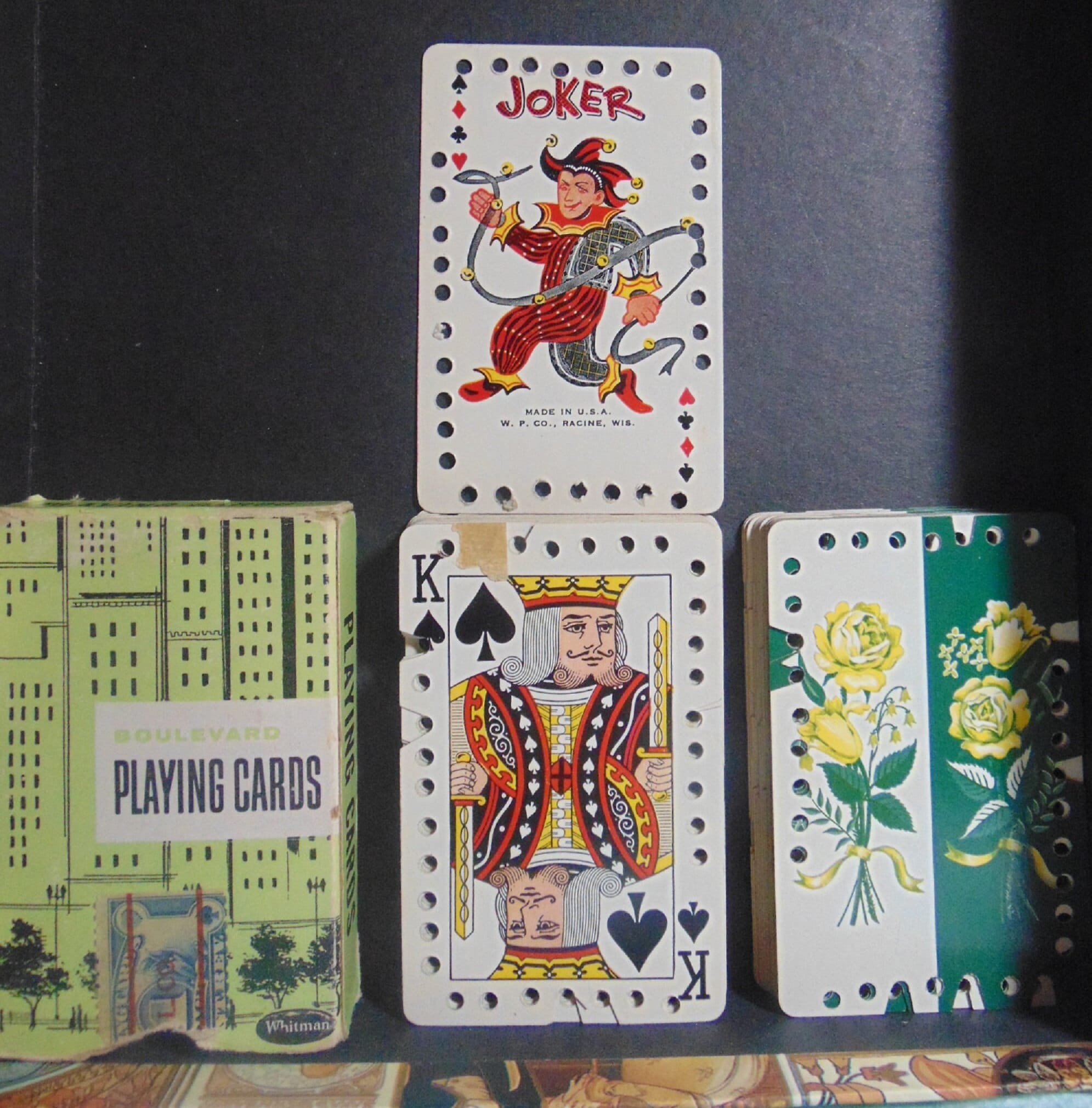 Vintage 40's/50's Whitman BOULEVARD Green & Yellow Flower Standard ...