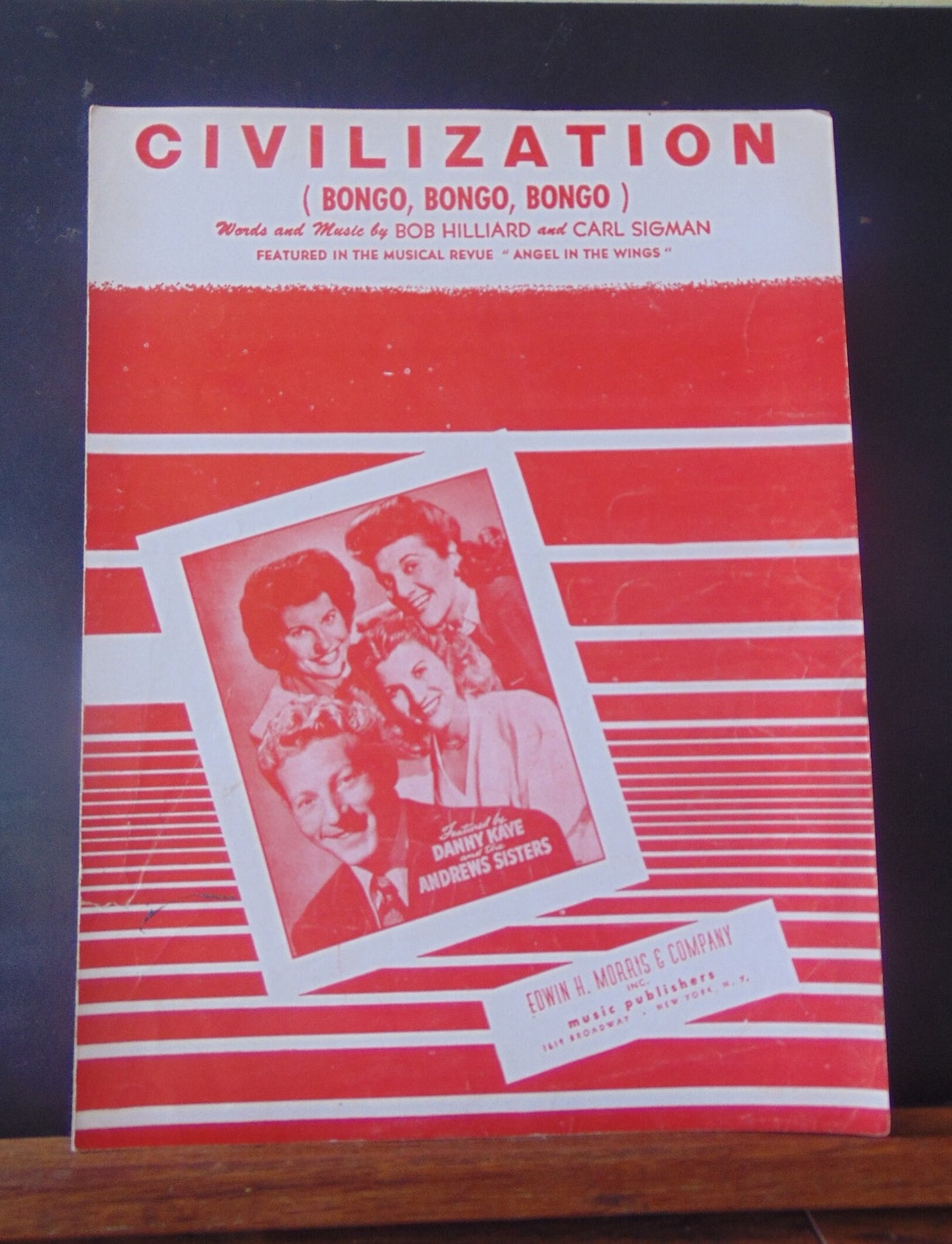 Vintage BEAUTIFUL Graphics CIVILIZATION (bongo,bongo,bongo) Sheet Music ...