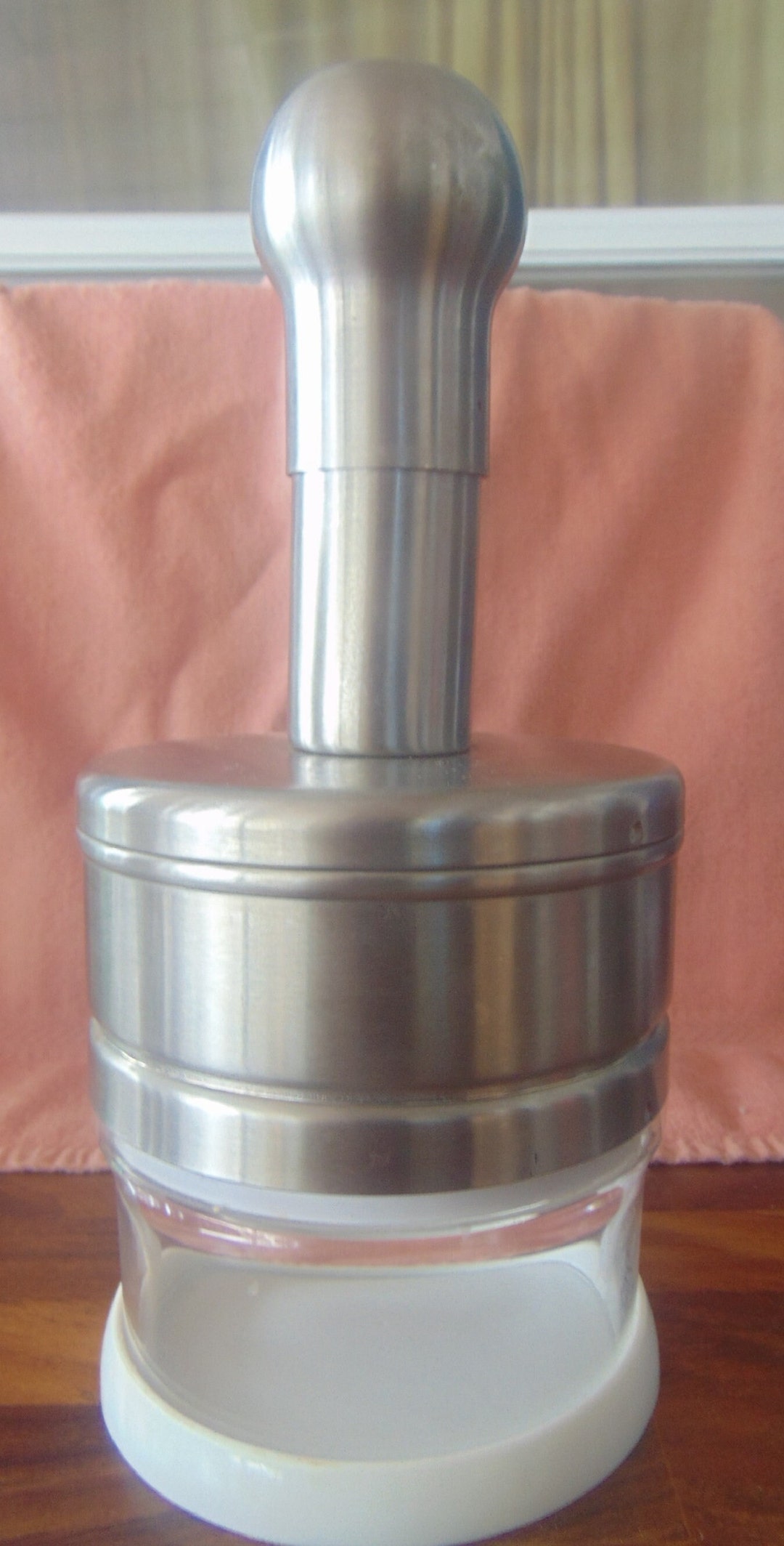 VINTAGE Stainless White Plastic & Glass 'slap Chop'...brand New...169 ...