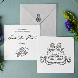 Wedding Illustration Set - Hand Drawn Line Art Illustrations | SVG, PNG ...