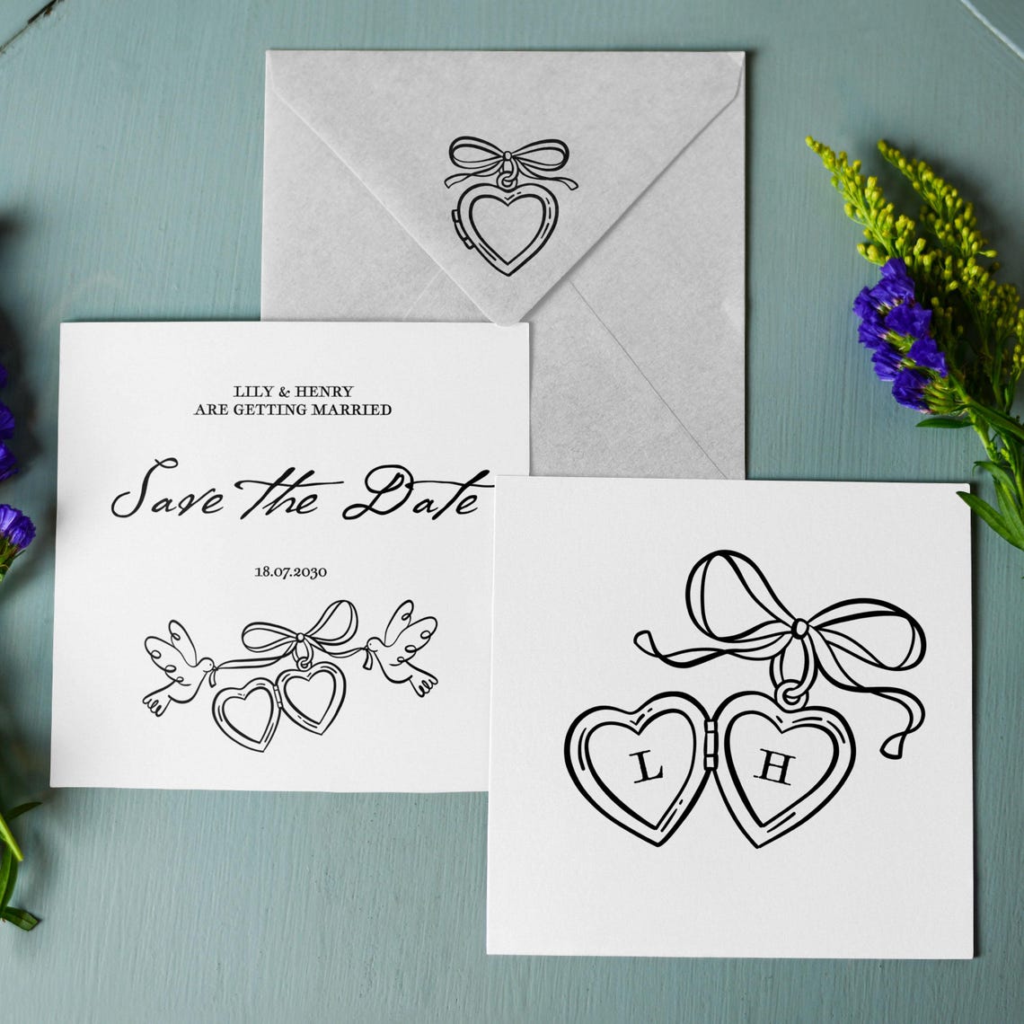 Locket Illustration Set - Hand Drawn Line Art Illustrations | SVG, PNG ...