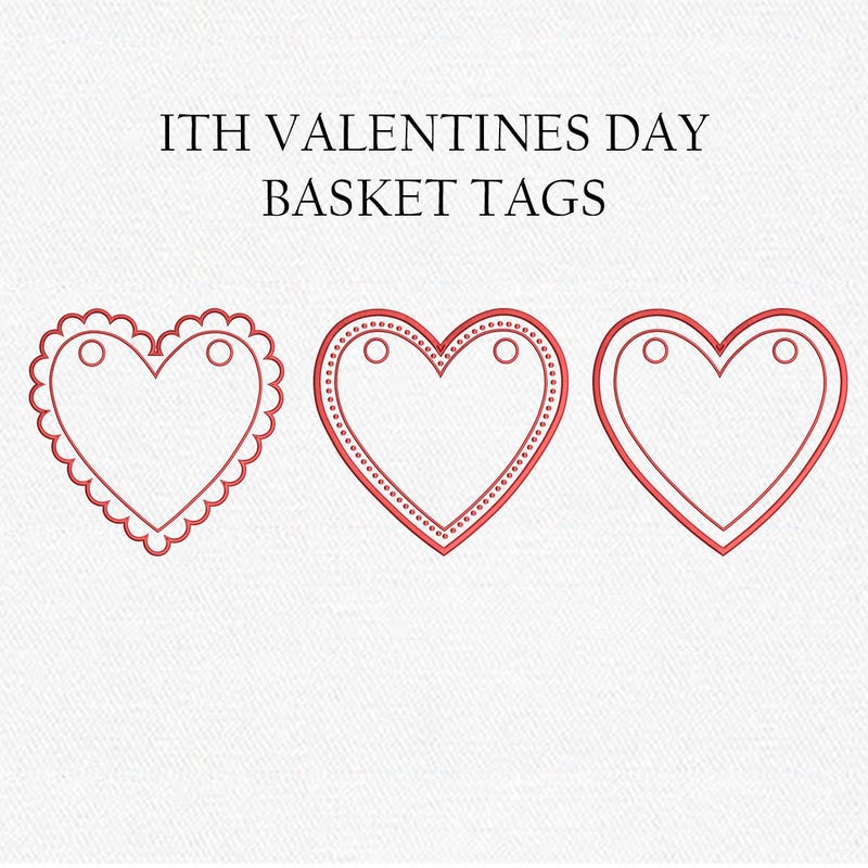 Heart Tags Applique - Etsy