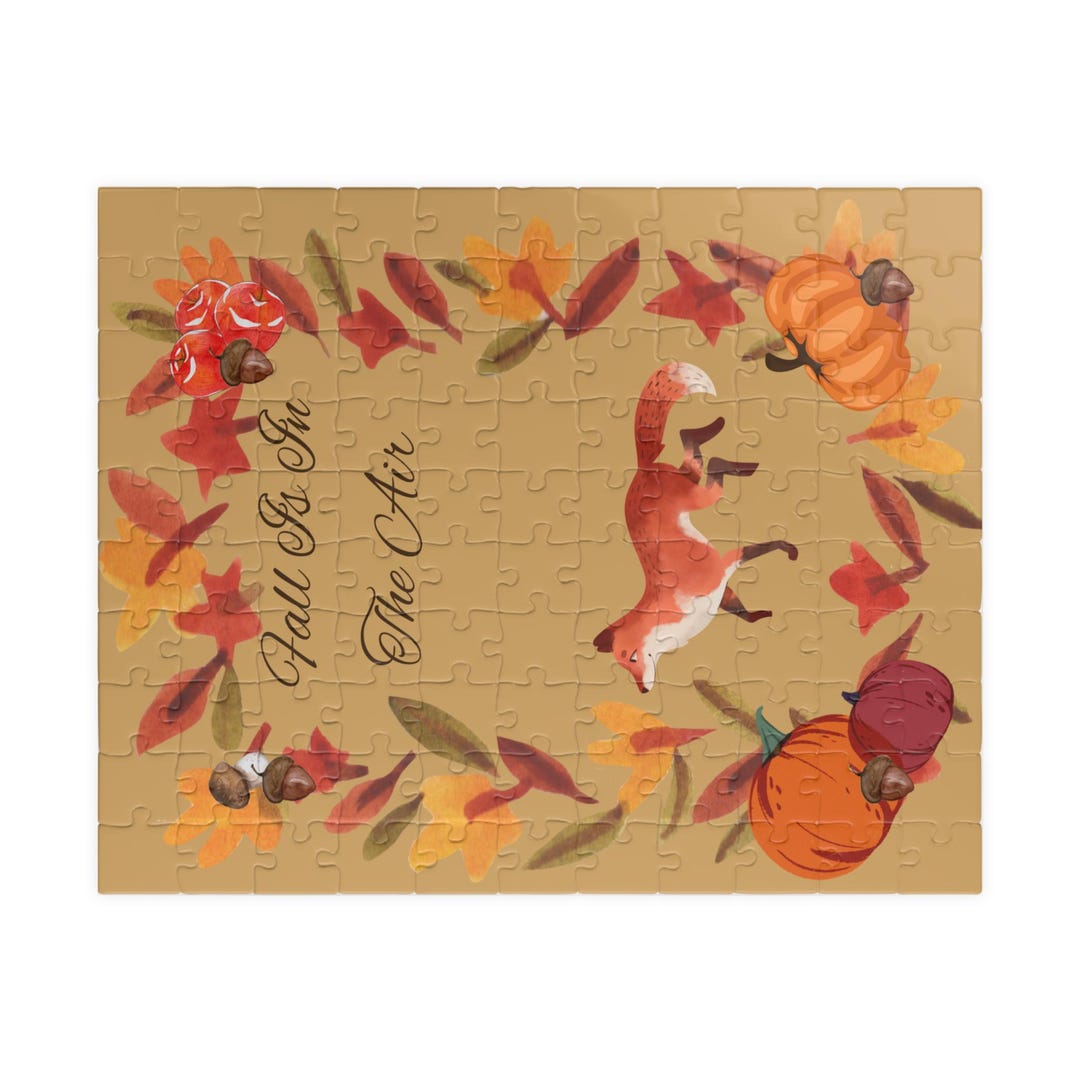 Autumn-themed Puzzle All Ages Difficulty Medium Shipping Included - Etsy