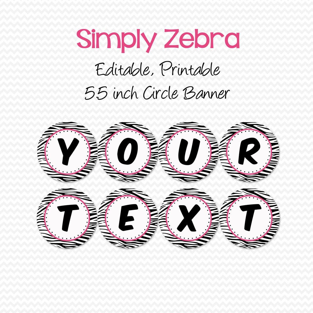 Zebra Print Party City Banners