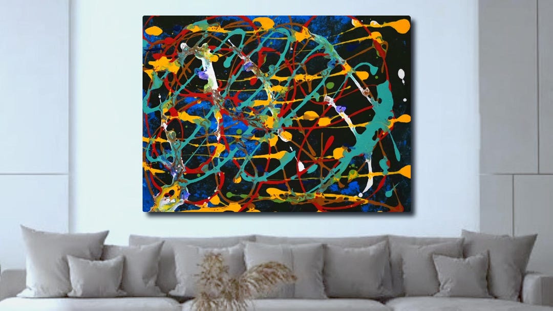 Colorful Expressionism Art Canvas Prints. Modern Wall Hanging Art Decor ...