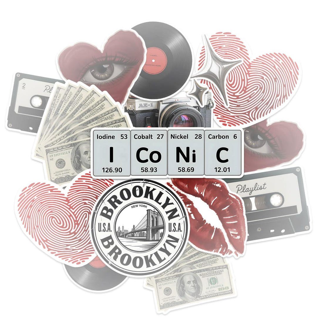 10 Pcs Y2K Aesthetic Stickers, Retro 2000s Vinyl Decals With Cassette ...