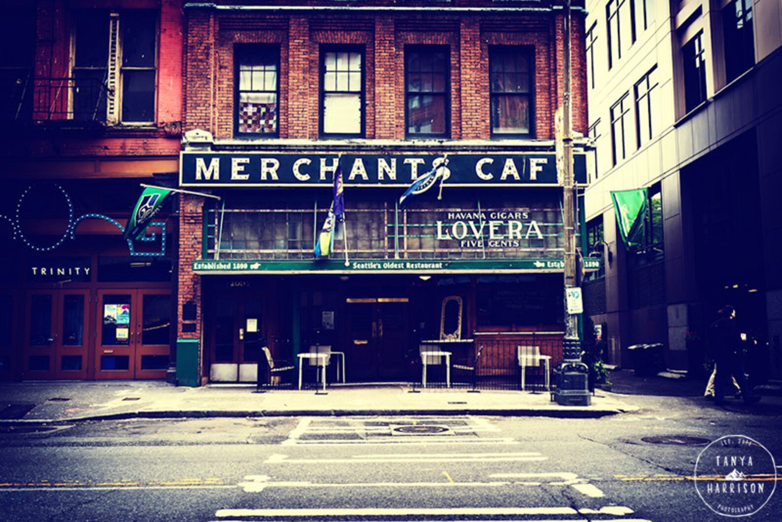 Seattle Art Pioneer Square Merchants Café Restaurant - Washington State ...