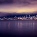 Seattle Skyline Purple Wall Art Purple Home Decor, Minimalist Art ...