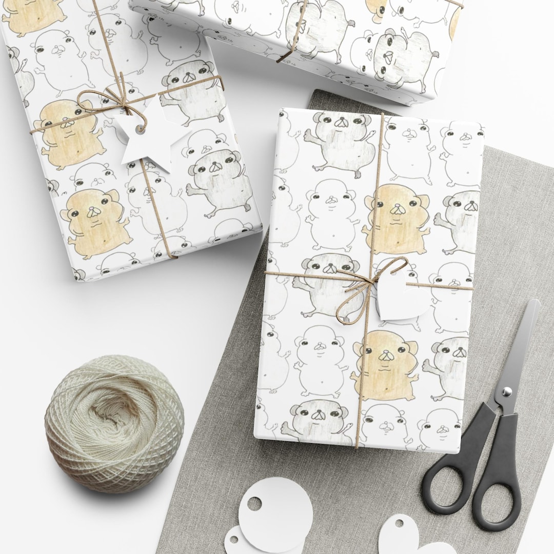 Pibble Gift Wrapping Paper for Holidays, Birthdays, Parties; Pet-themed ...