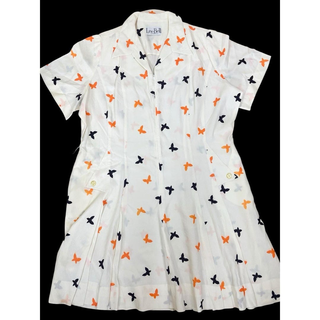 Vintage Lee Bell Butterfly Dress Women's Plus Size - Etsy
