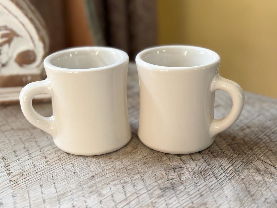 Vintage Victor China Heavy Restaurantware Mugs Made in USA Set 2 - Etsy