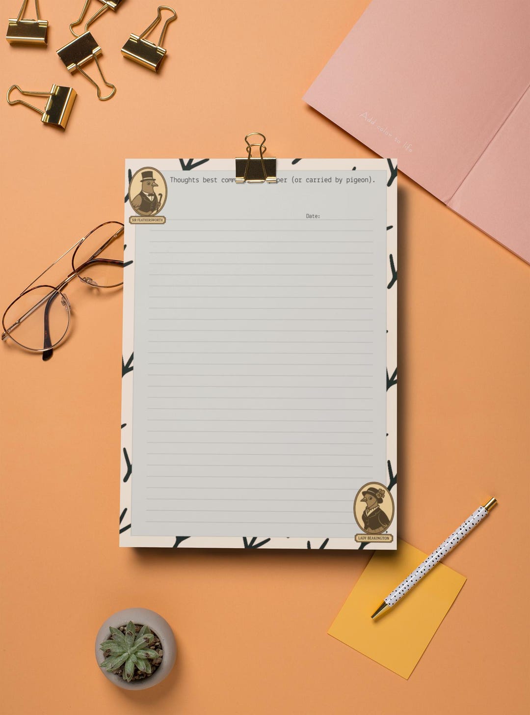 Notepad, Vintage Pigeon Post-it® Note Pads, Memo Pad, To-do List ...