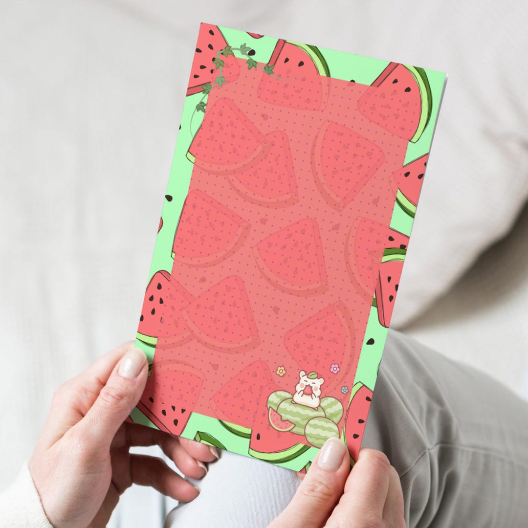 4x6 Watermelon Hamster Post-it Note Pad, 3 Options - Etsy