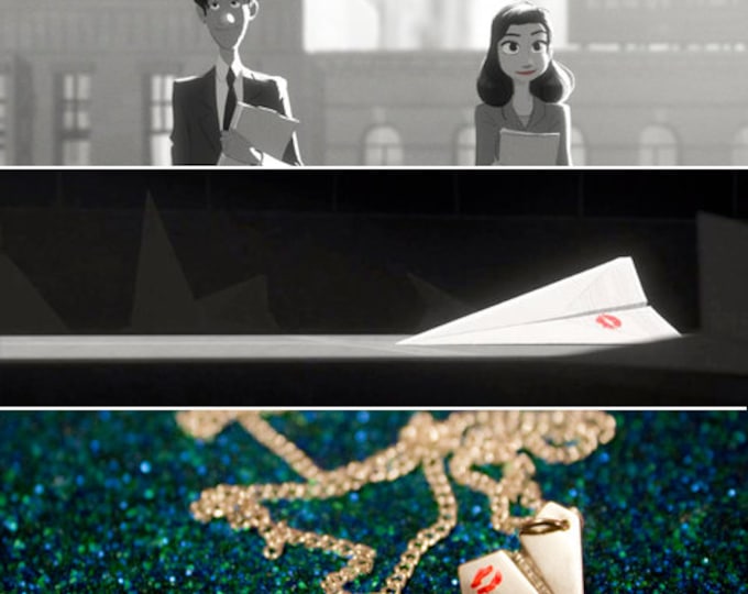 Paperman Inspired Paper Airplane Necklace - Etsy