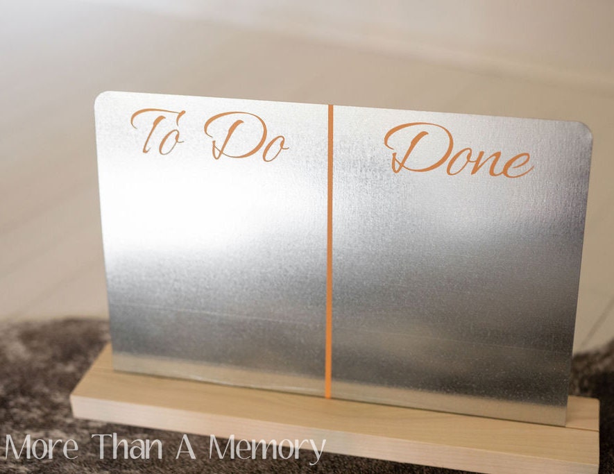 Standing "to Do / Done" Magnetic Chart - Etsy