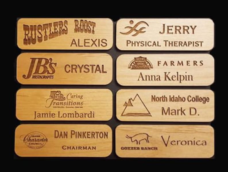 Personalized Name Badge Custom Name Tag | Etsy