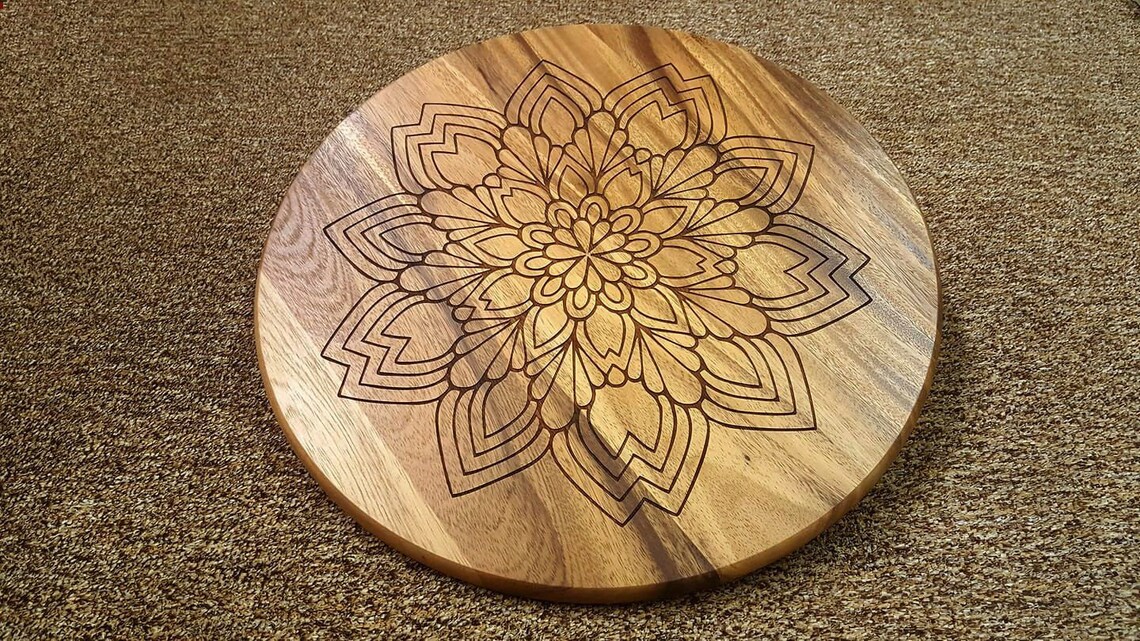 Custom Engraved Lazy Susan Wood Lazy Susan Gift | Etsy