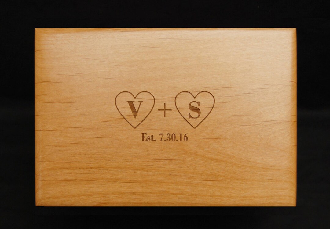 Personalized Initials Love is Homemade Recipe Box - Etsy