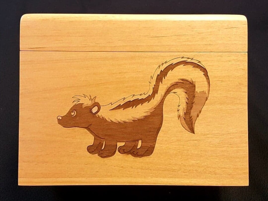 Skunk, Personalized Recipe Box, Anniversary Gift, Wedding Present, Gift ...