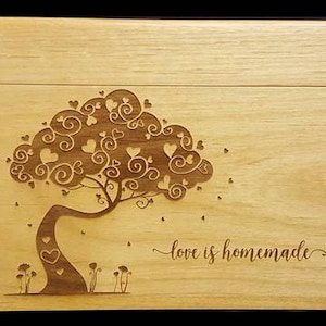 Love is Homemade Personalized Recipe Box - Etsy