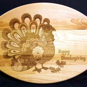 Engraved Thanksgiving Turkey, Cutting Board - Etsy