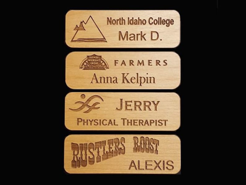 Personalized Name Badge Custom Name Tag | Etsy