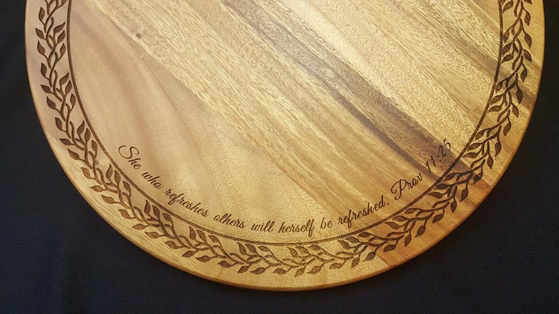 Custom Engraved Lazy Susan Wood Lazy Susan Gift Turntable - Etsy