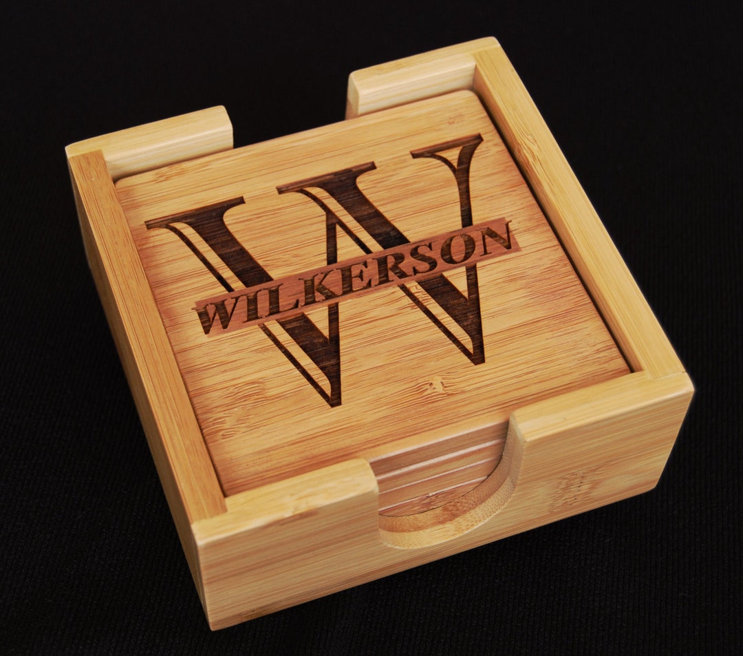 Initial Coaster Sets, Family Name Coaster Set, Personalized Coasters ...