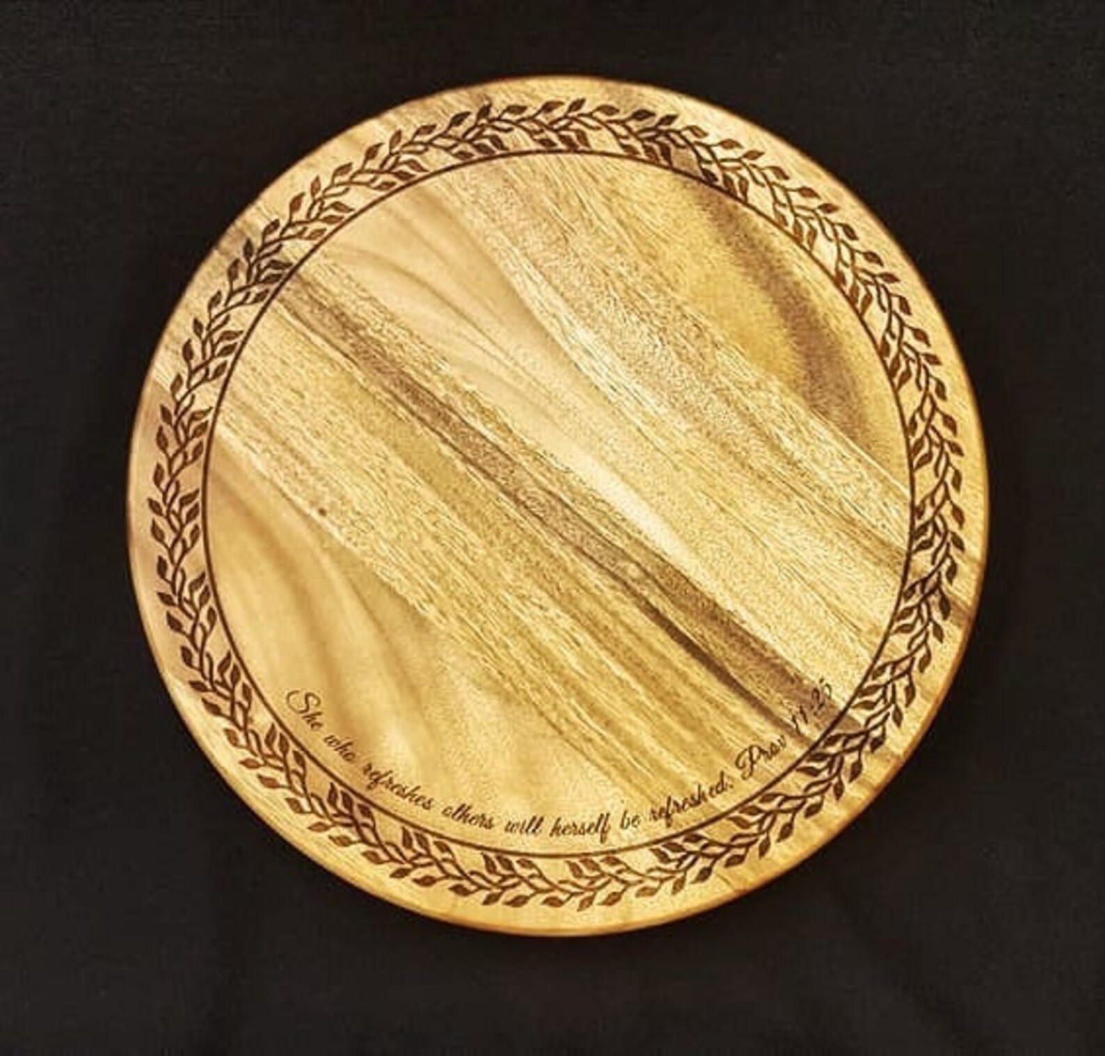 Custom Engraved Lazy Susan Wood Lazy Susan Gift Turntable - Etsy