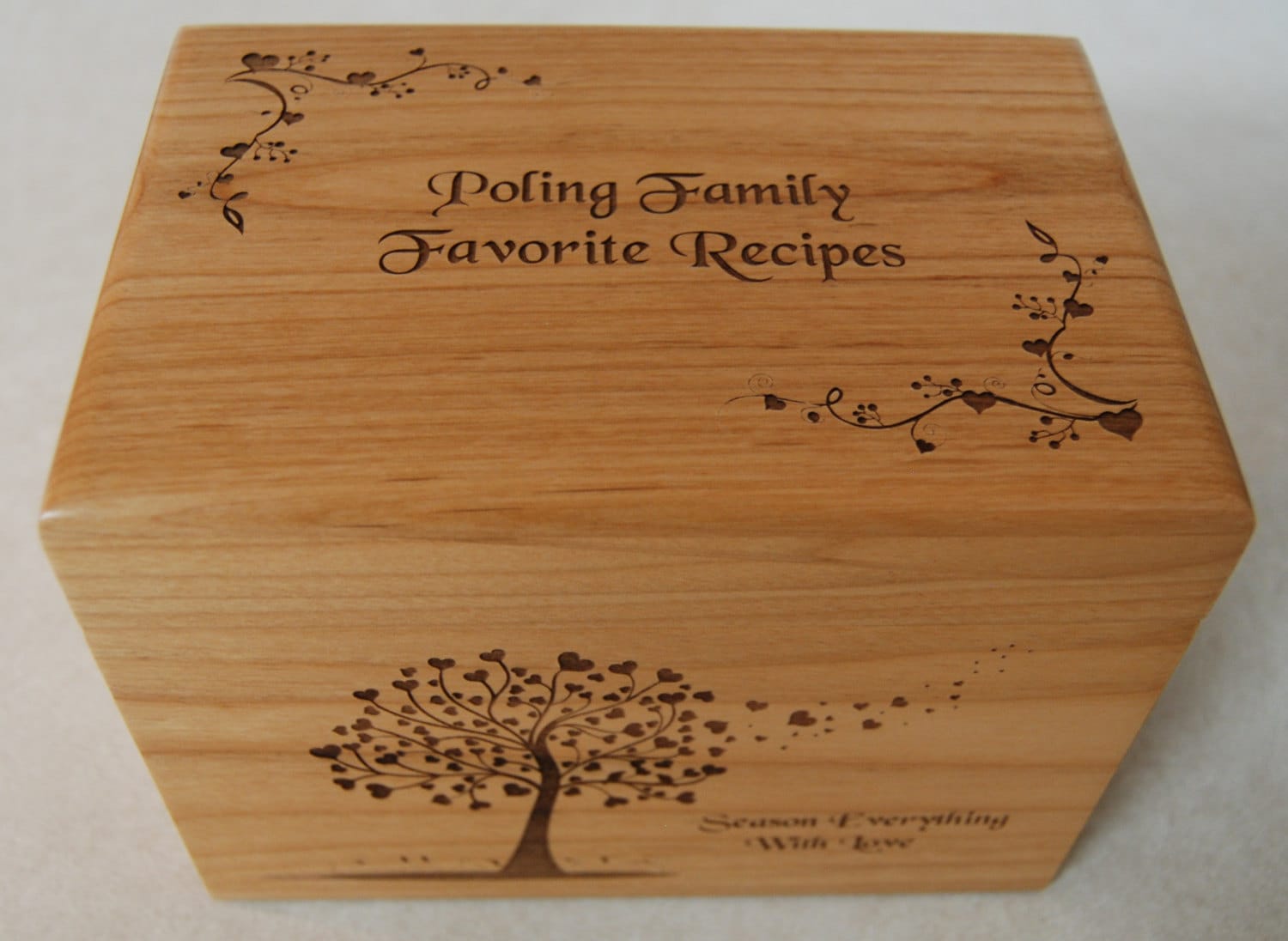 Personalized Recipe Box Season With Love Wedding Gift - Etsy