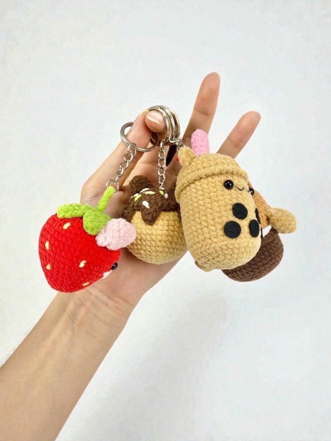 Bundle Crochet Keychain Pattern, 4 Mini Amigurumi Sets (PDF Digital ...