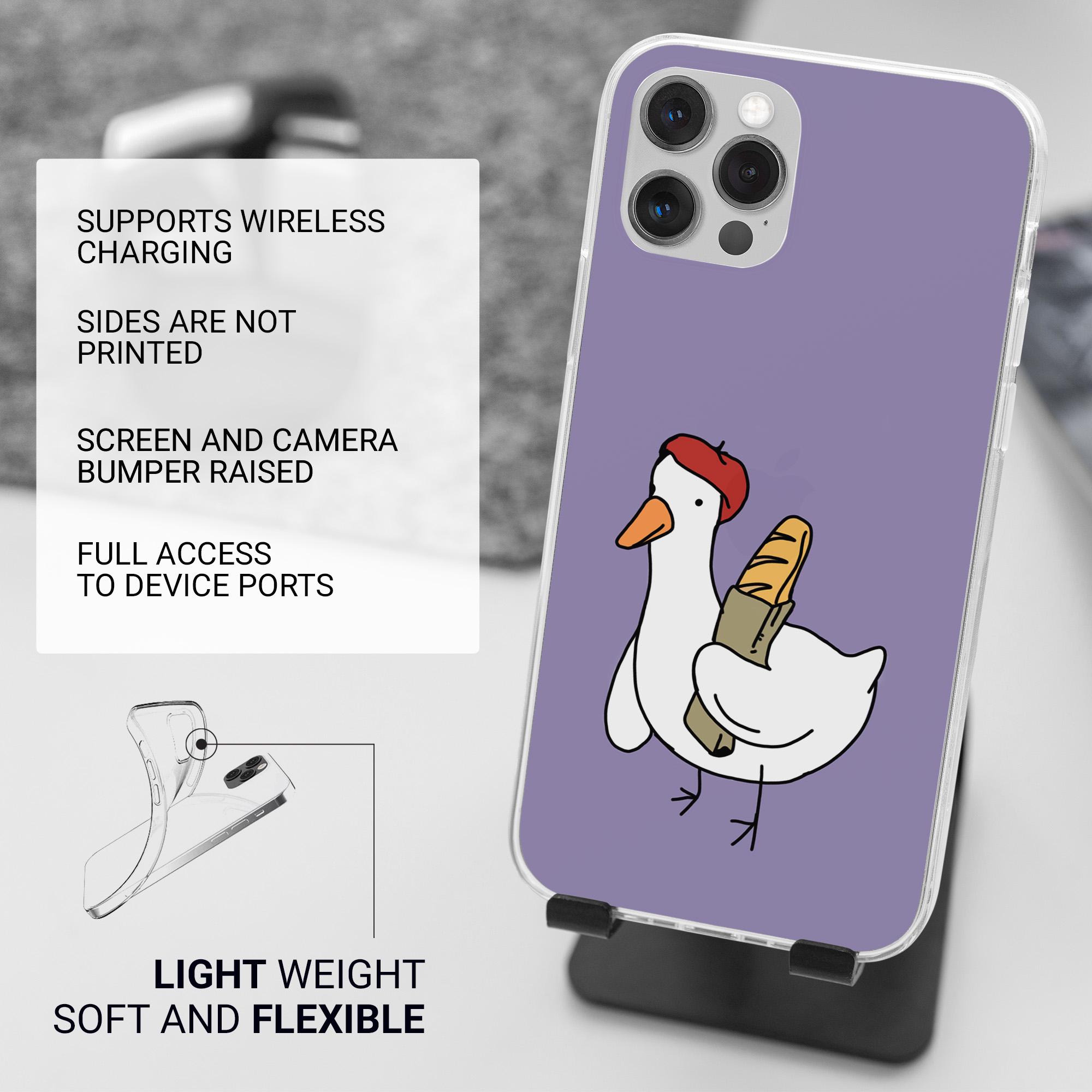 Funny Goose Phone Case Meme Cute Duck Cover for 17, 17pro, 16, 15, 14 ...