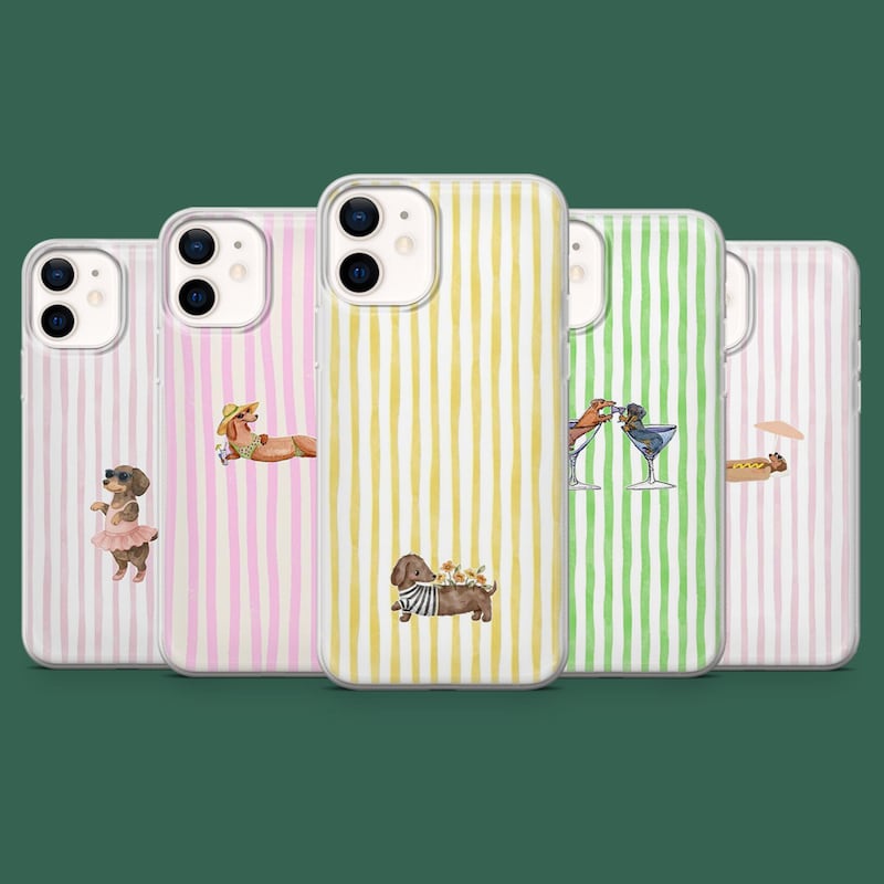 Stripe Dog Phone Case - Etsy